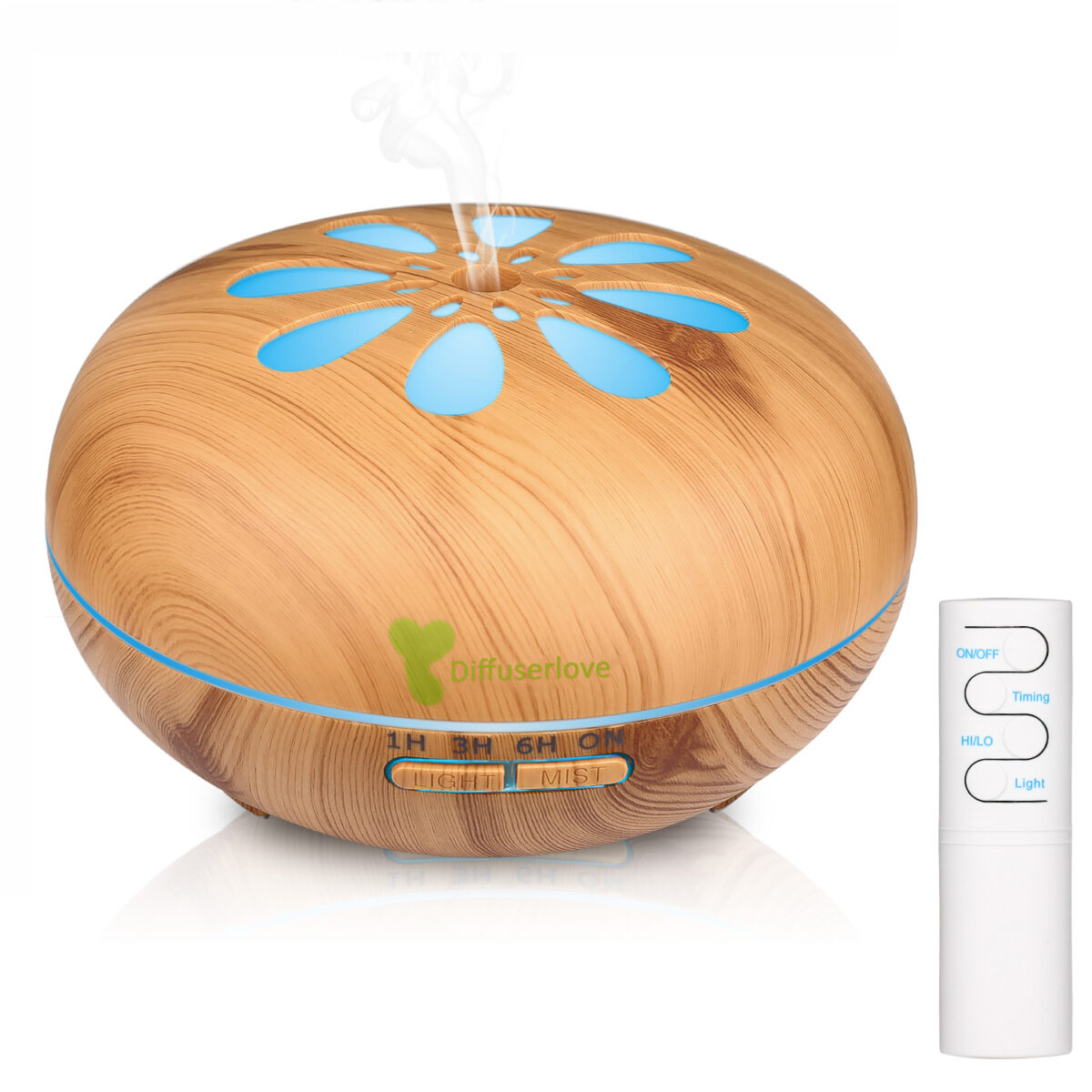 Diffuserlove 550ML Essential Oil Diffuser Humidifiers Wood Grain ...