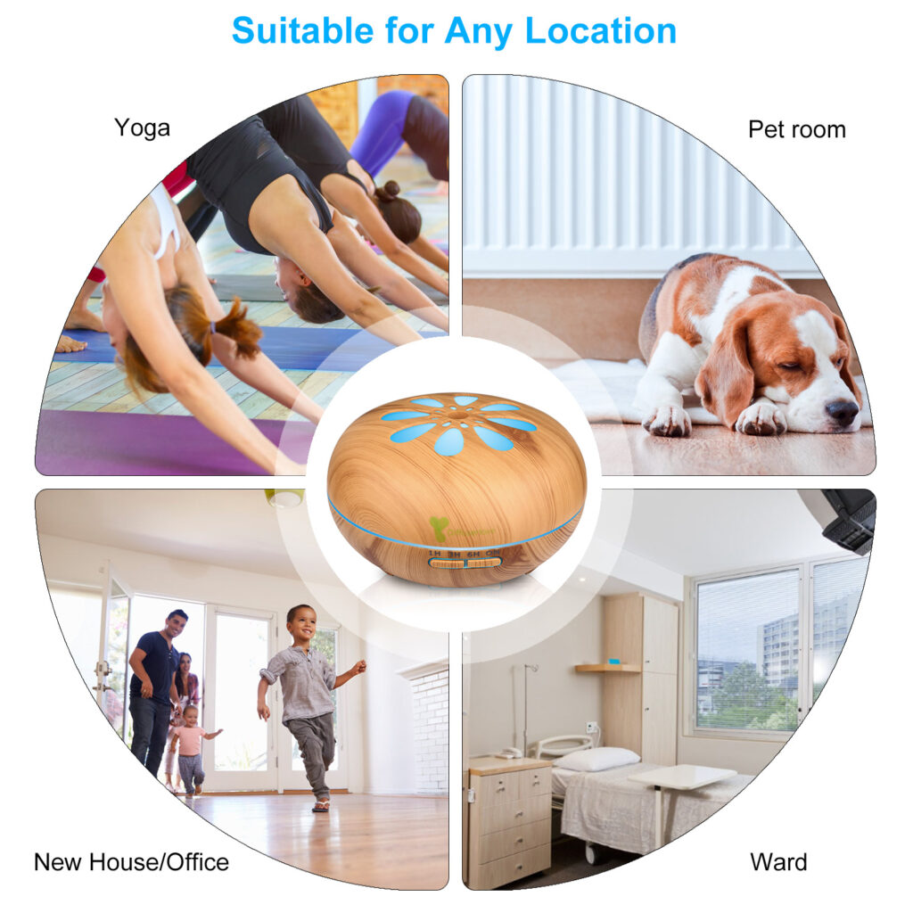 Diffuserlove 550ML Essential Oil Diffuser Humidifiers Wood Grain – Diffuserlove