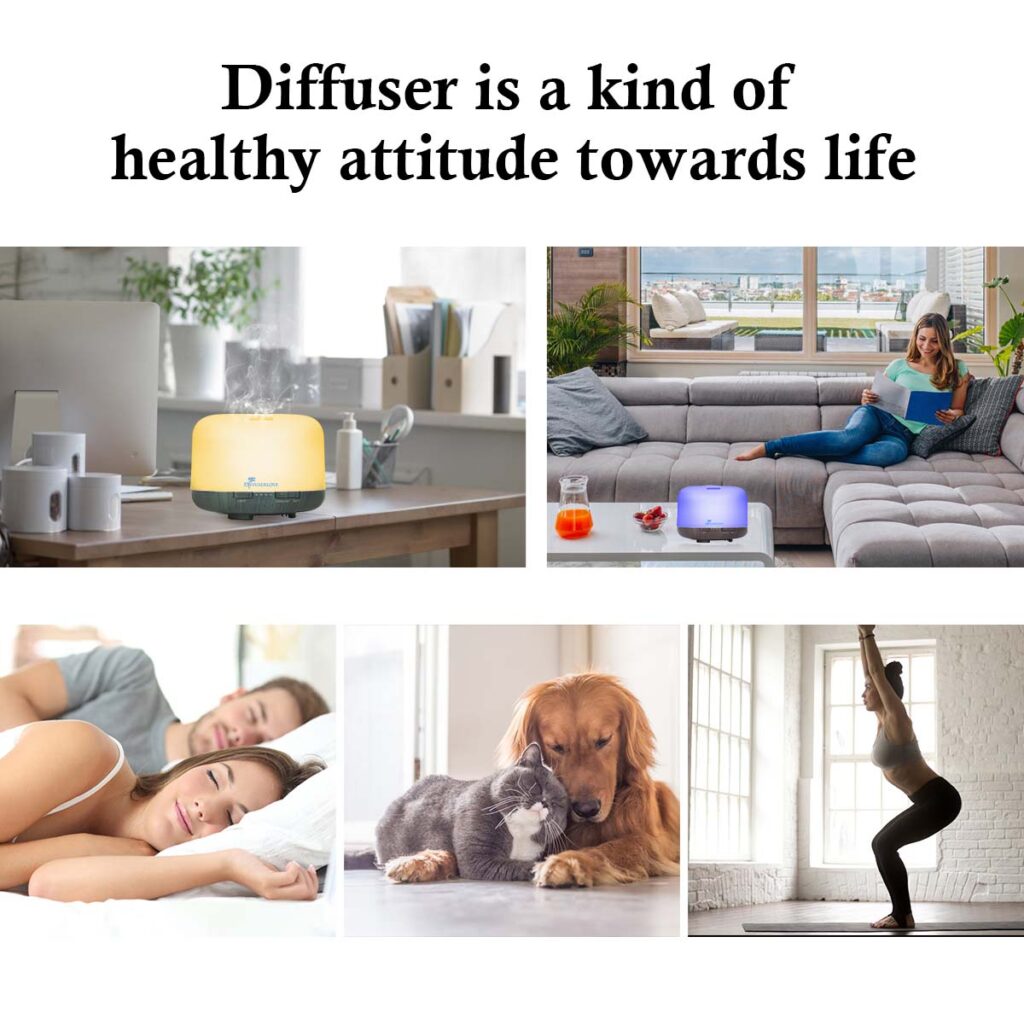 Diffuserlove Essential Oil Diffuser 500ML Ultrasonic Aromatherapy ...