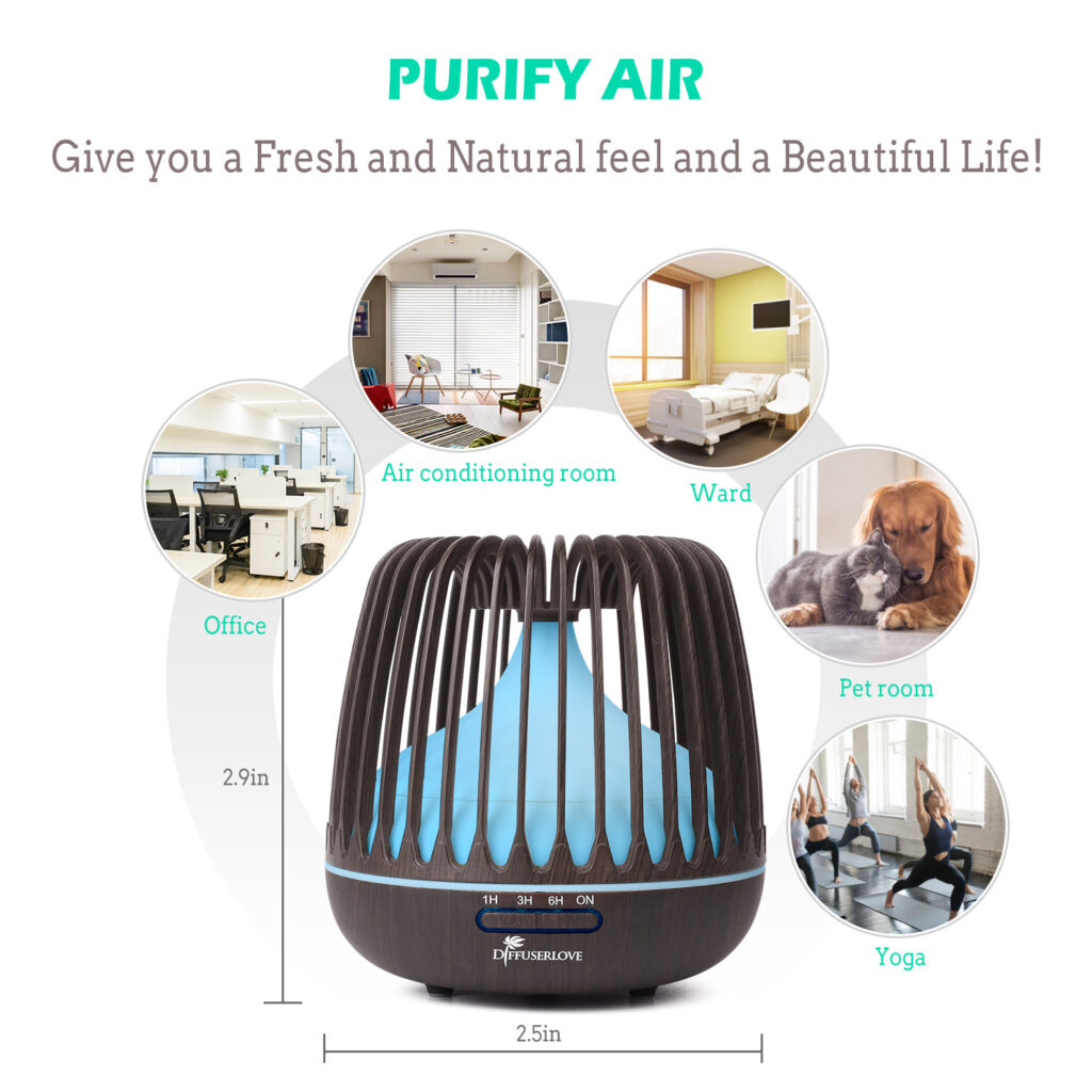 Diffuserlove Essential Oil Diffuser 500ml Ultrasonic Cool Mist ...