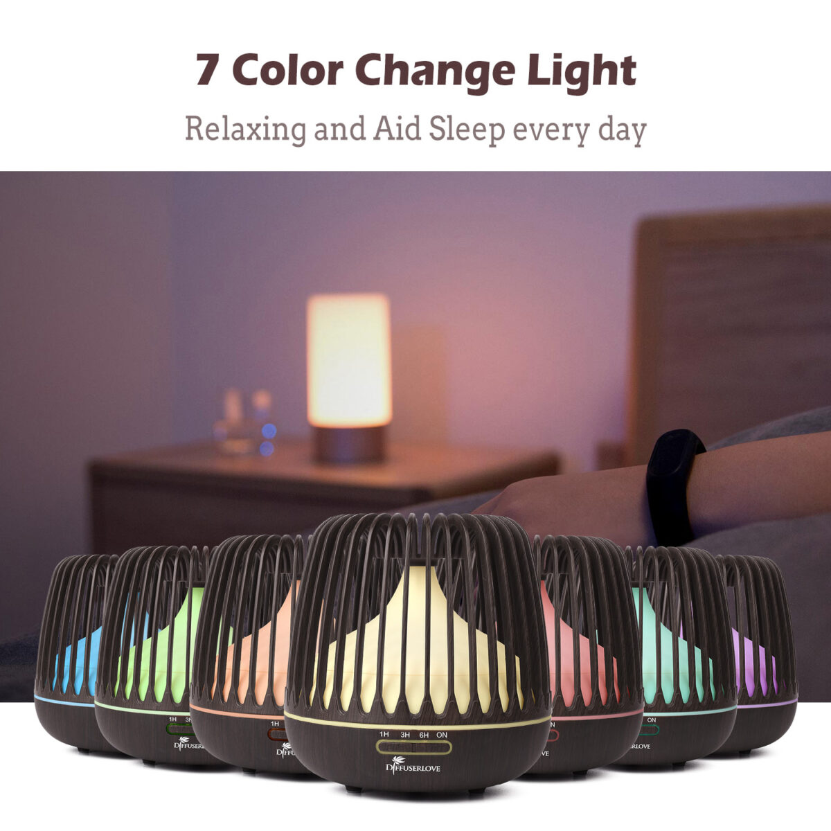 Diffuserlove Essential Oil Diffuser 500ml Ultrasonic Cool Mist Humidifier Diffuserlove